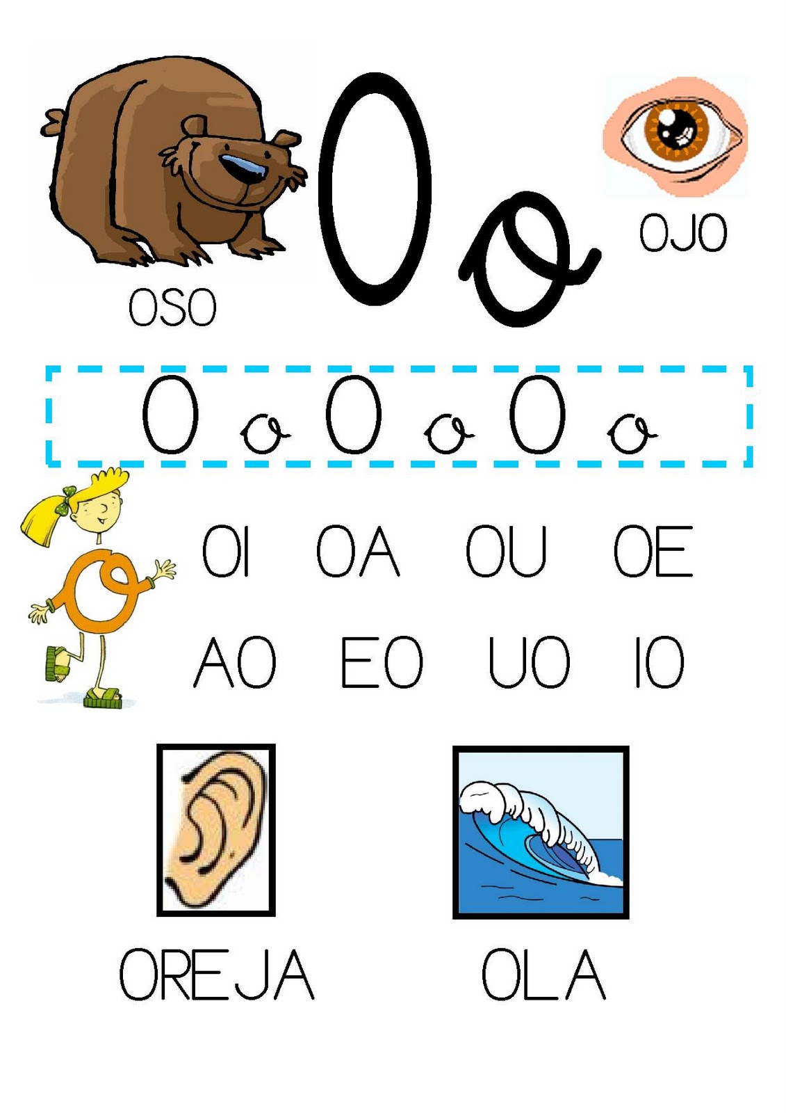 Mundo de Infantil: Cartilla de lectura de vocales mayúscula